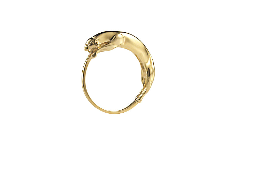 PANTHER RING IN YELLOW GOLD – JORDAN ASKILL